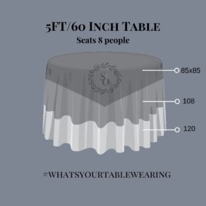 Wedding + Event Linen Size Guide | Michigan Florist + Planner