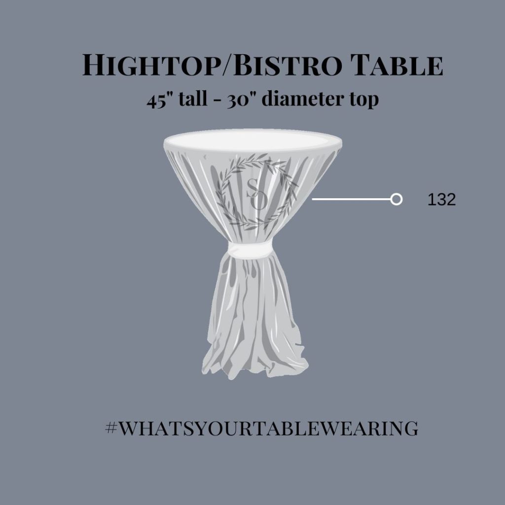 Wedding + Event Linen Size Guide | Michigan Florist + Planner